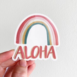 ALOHA RAINBOW Sticker - Etsy
