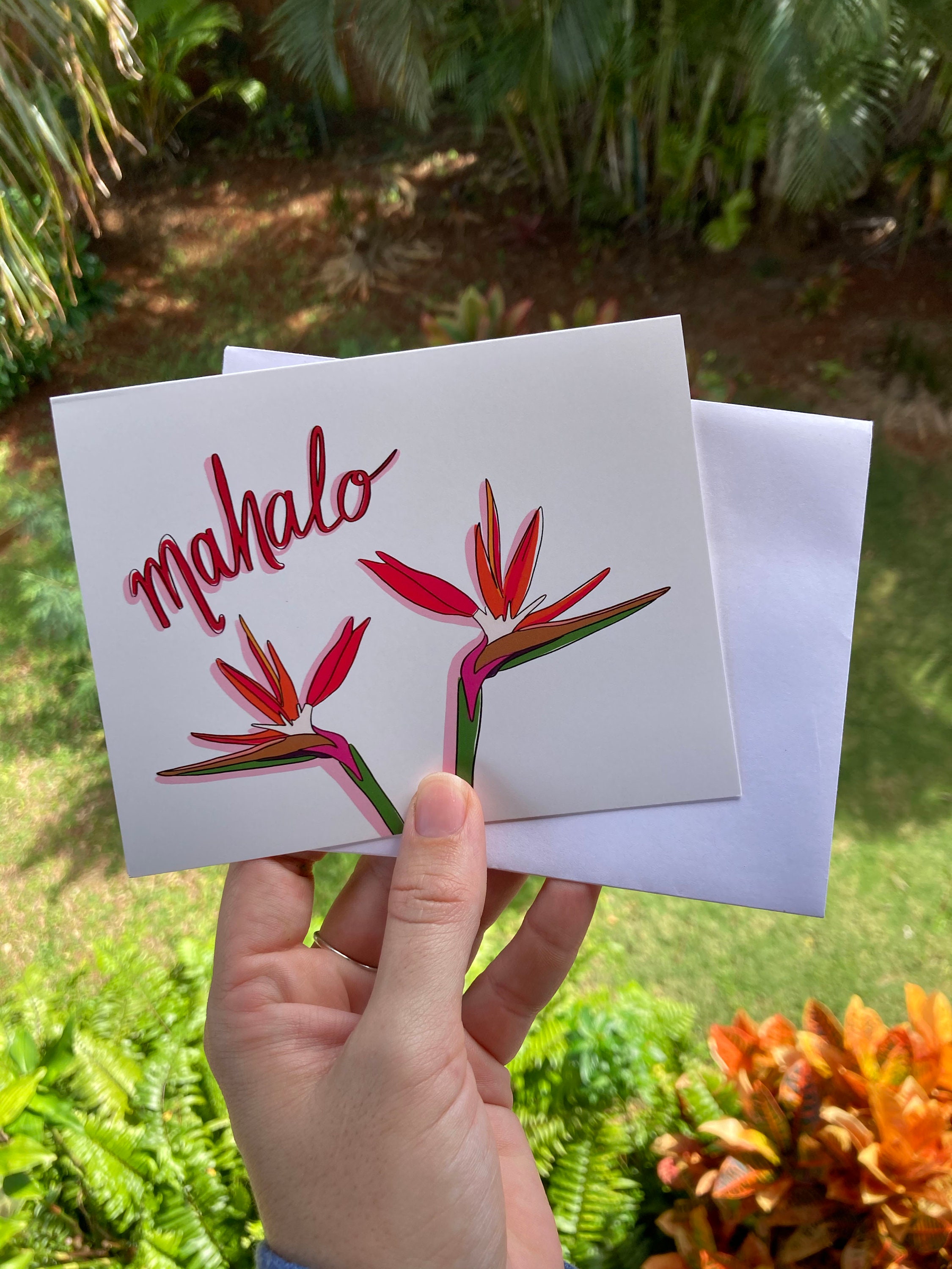 MAHALO greeting card thank you card blank greeting card | Etsy