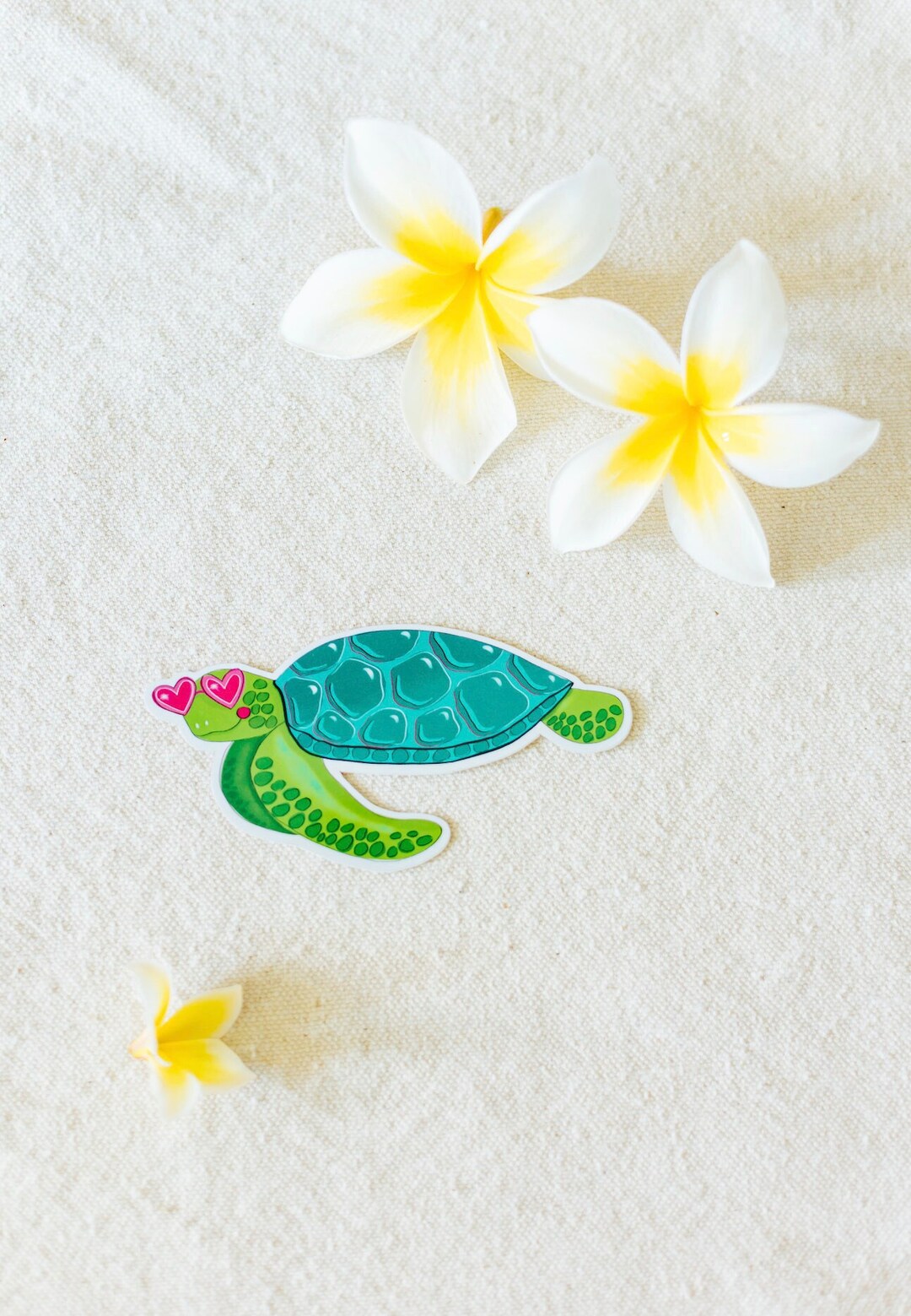 HEART-EYES HONU Sticker, Waterproof Vinyl - Etsy