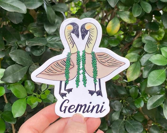 GEMINI STICKER Zodiac Star Sign Sticker Twins Nene Goose - Etsy