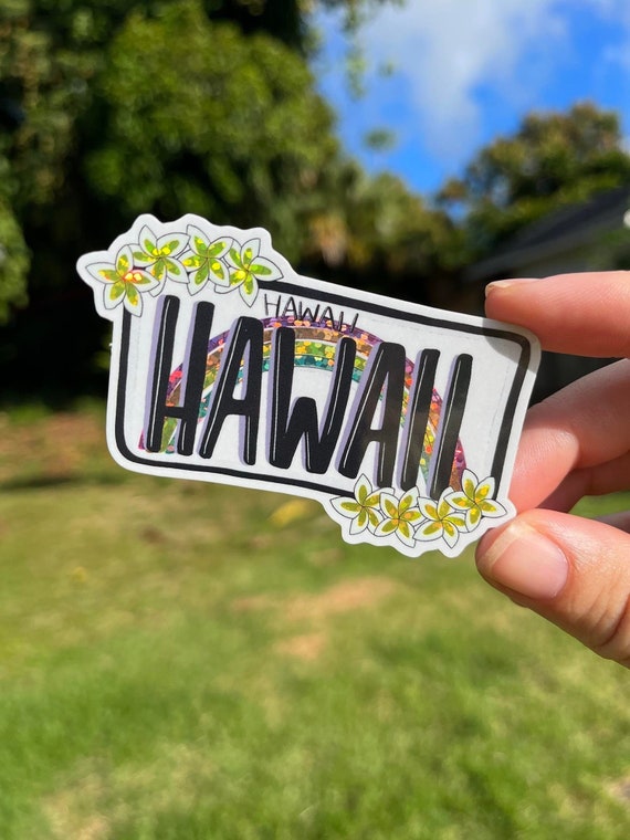 HAWAII LICENSE PLATE Sticker Vinyl Die Cut Waterproof | Etsy