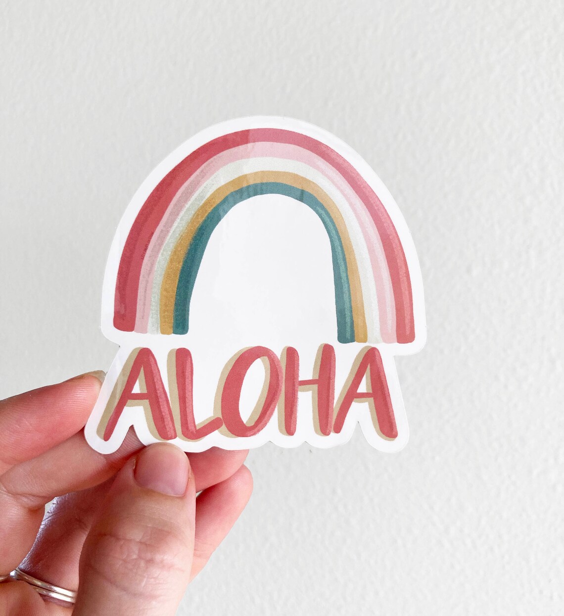 ALOHA RAINBOW Sticker - Etsy