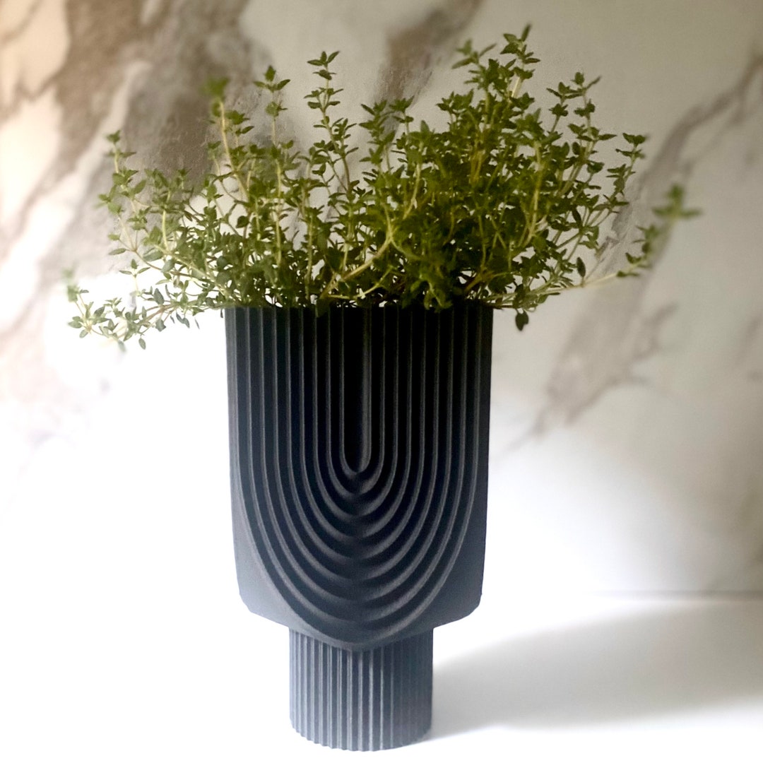 Tall Art Deco Wood Planter "deco Pedestal" Planter Mid Century Modern ...