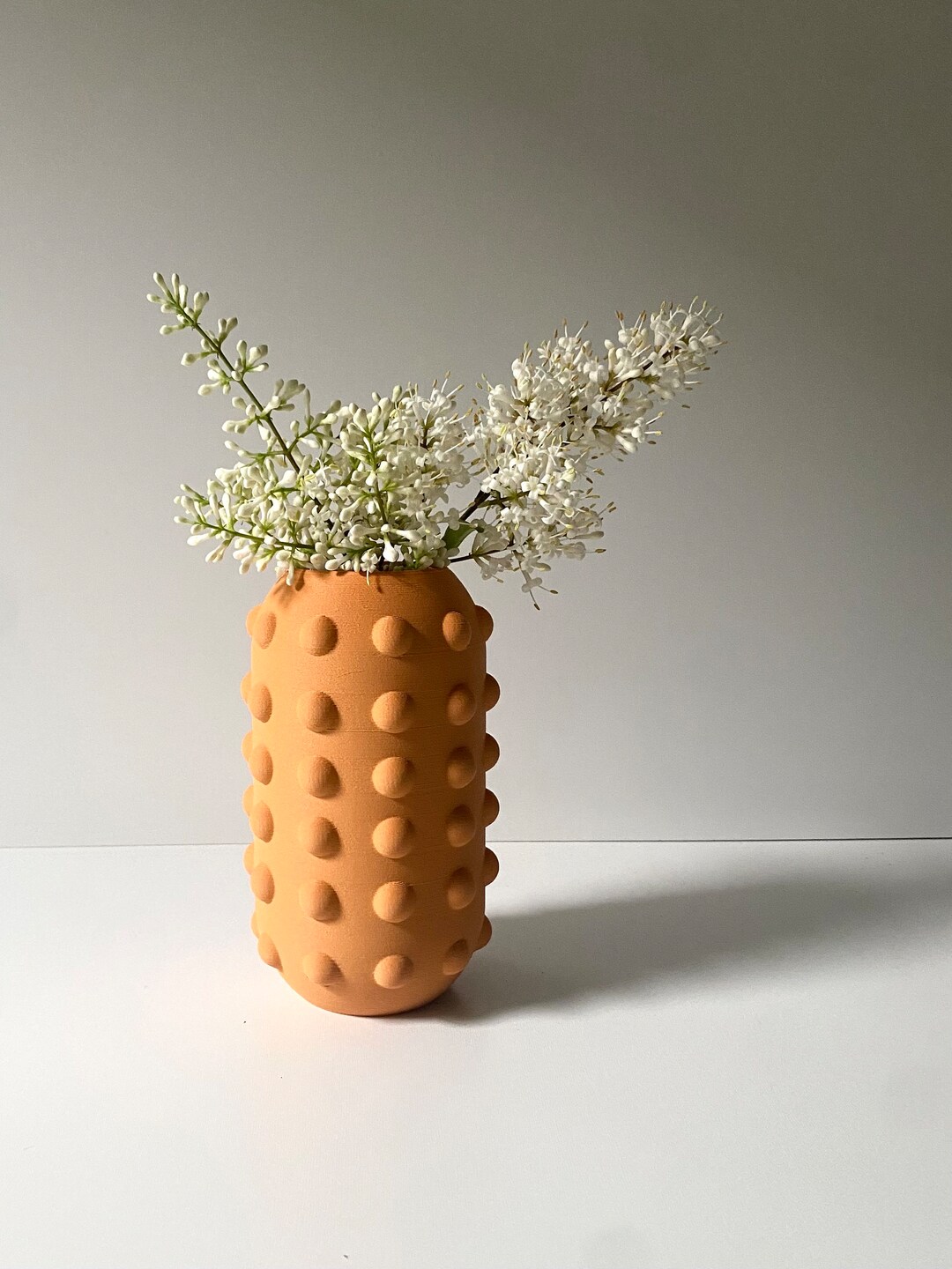 Tall “DOTS VASE” Orange Matte Finish Mid Century Modern - Etsy