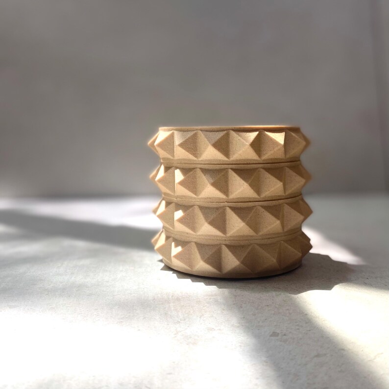 Stacking "prismatic Coaster" Natural Wood Matte Finish - Etsy