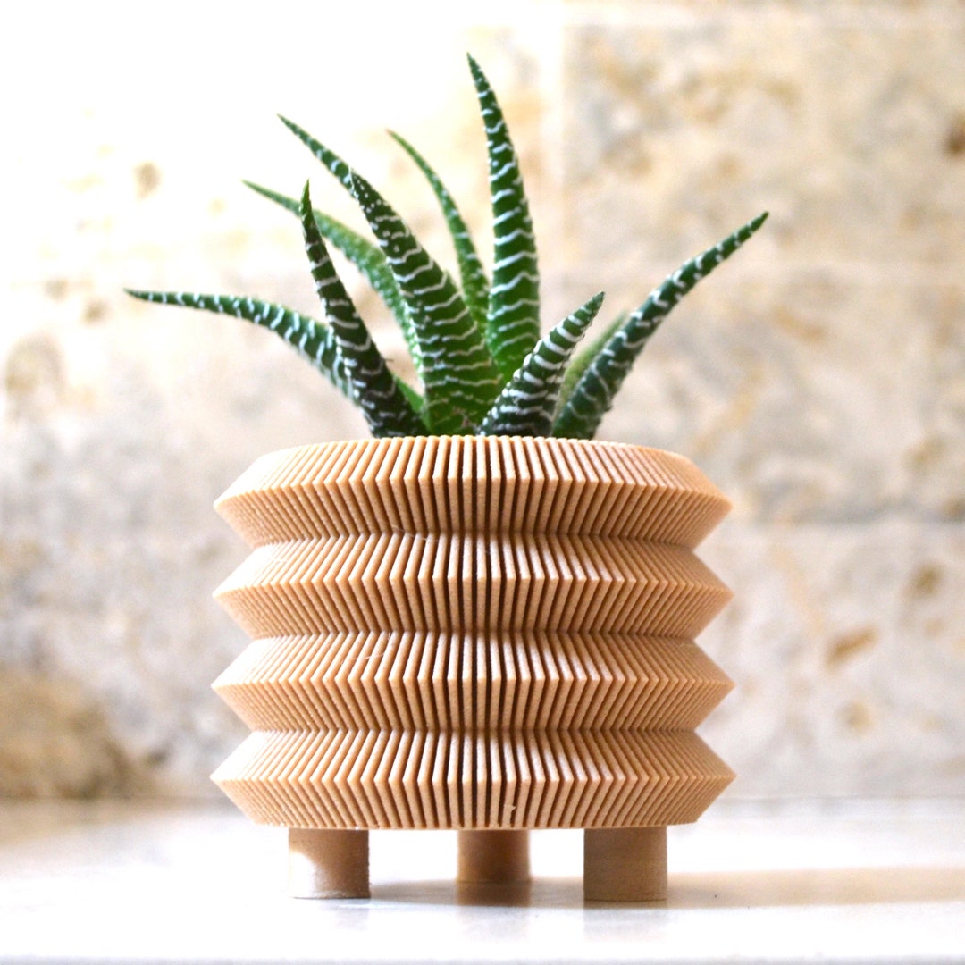 Wood Japanese "pagoda" Planter Natural Wood Finisjh - Etsy