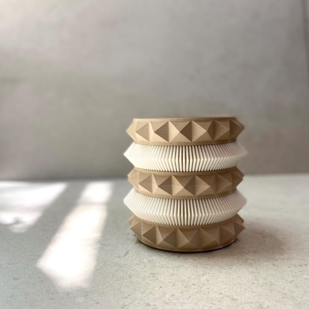 Stacking "prismatic Coaster" Oatmeal Matte Finish - Etsy