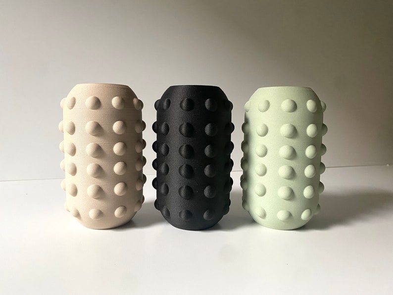 Tall “DOTS Vase" Pastel Green Matte Finish Mid Century Modern - Etsy