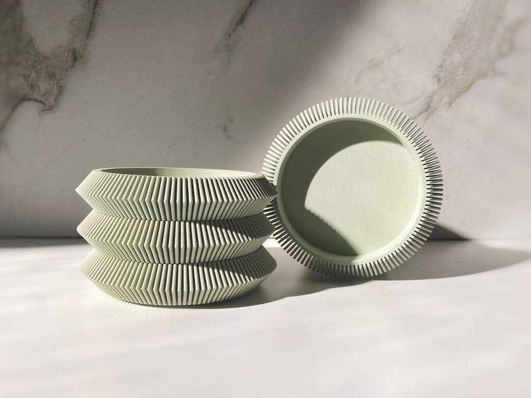 Stacking pagoda Coaster Pastel Green Matte Finish - Etsy