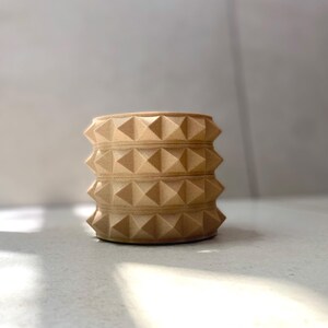 Stacking "prismatic Coaster" Natural Wood Matte Finish - Etsy