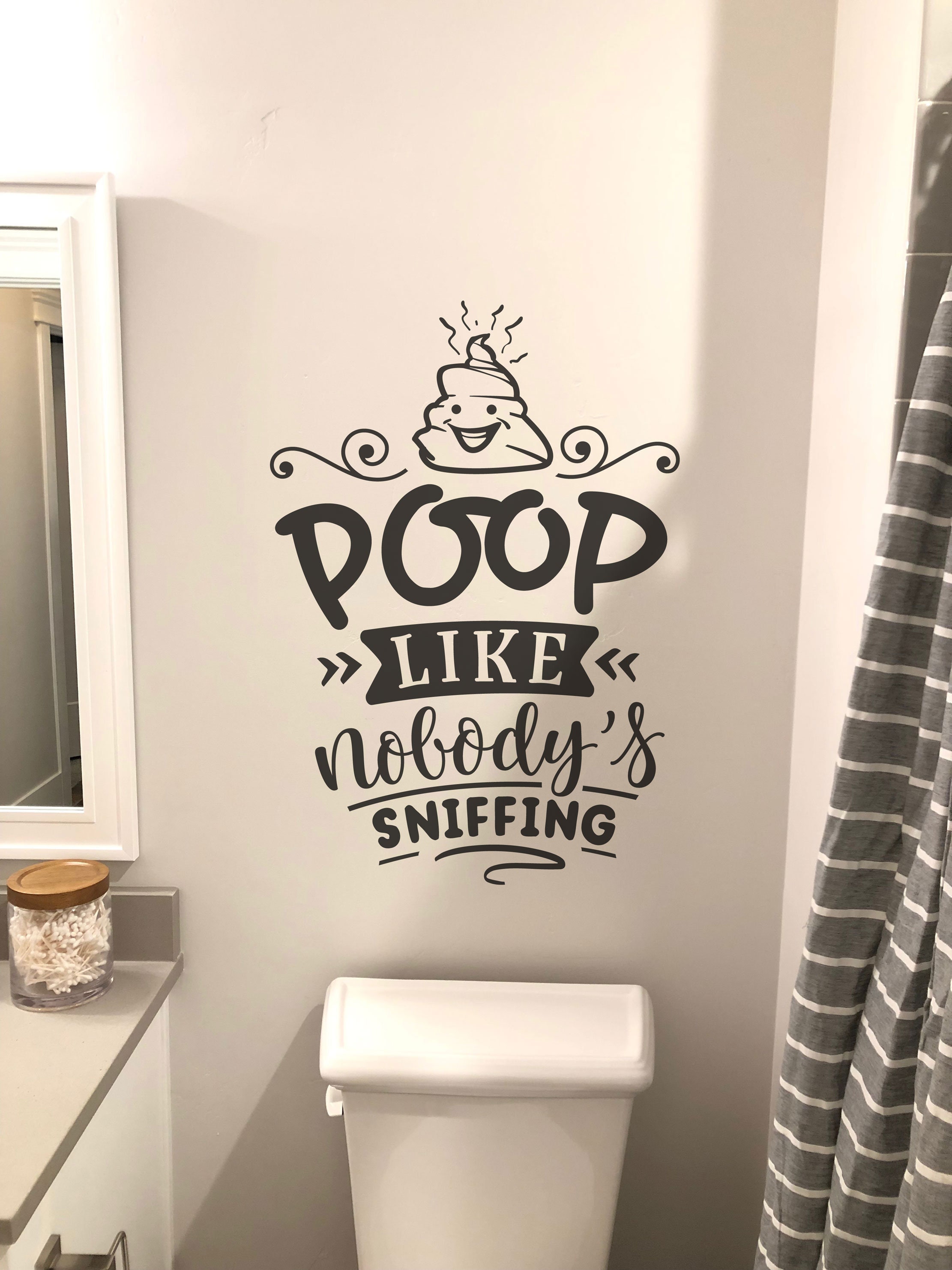Poop Humor Bathroom Decals Decal for the Bathroom Room - Etsy