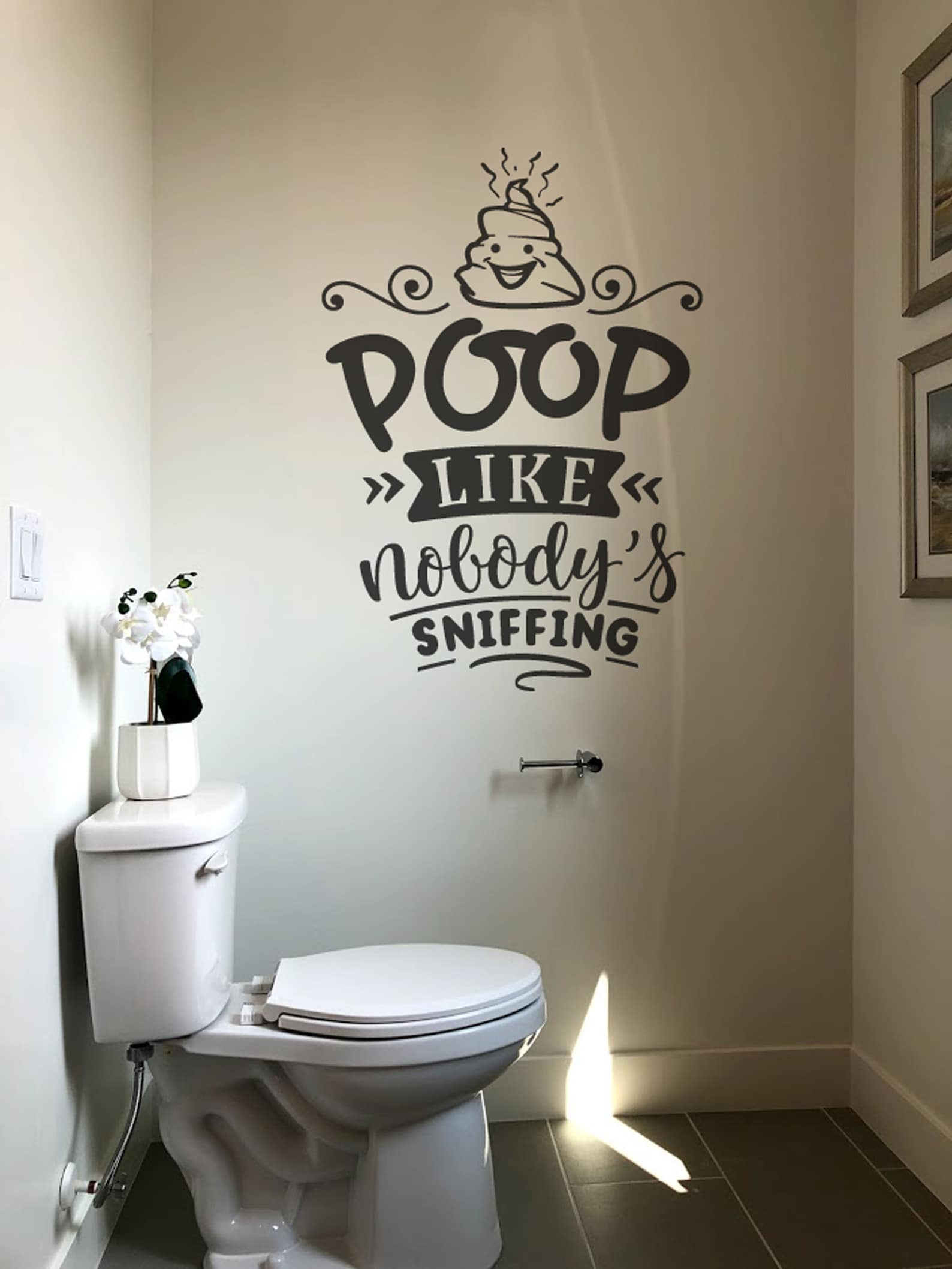 Poop Humor Bathroom Decals Decal for the Bathroom Room - Etsy