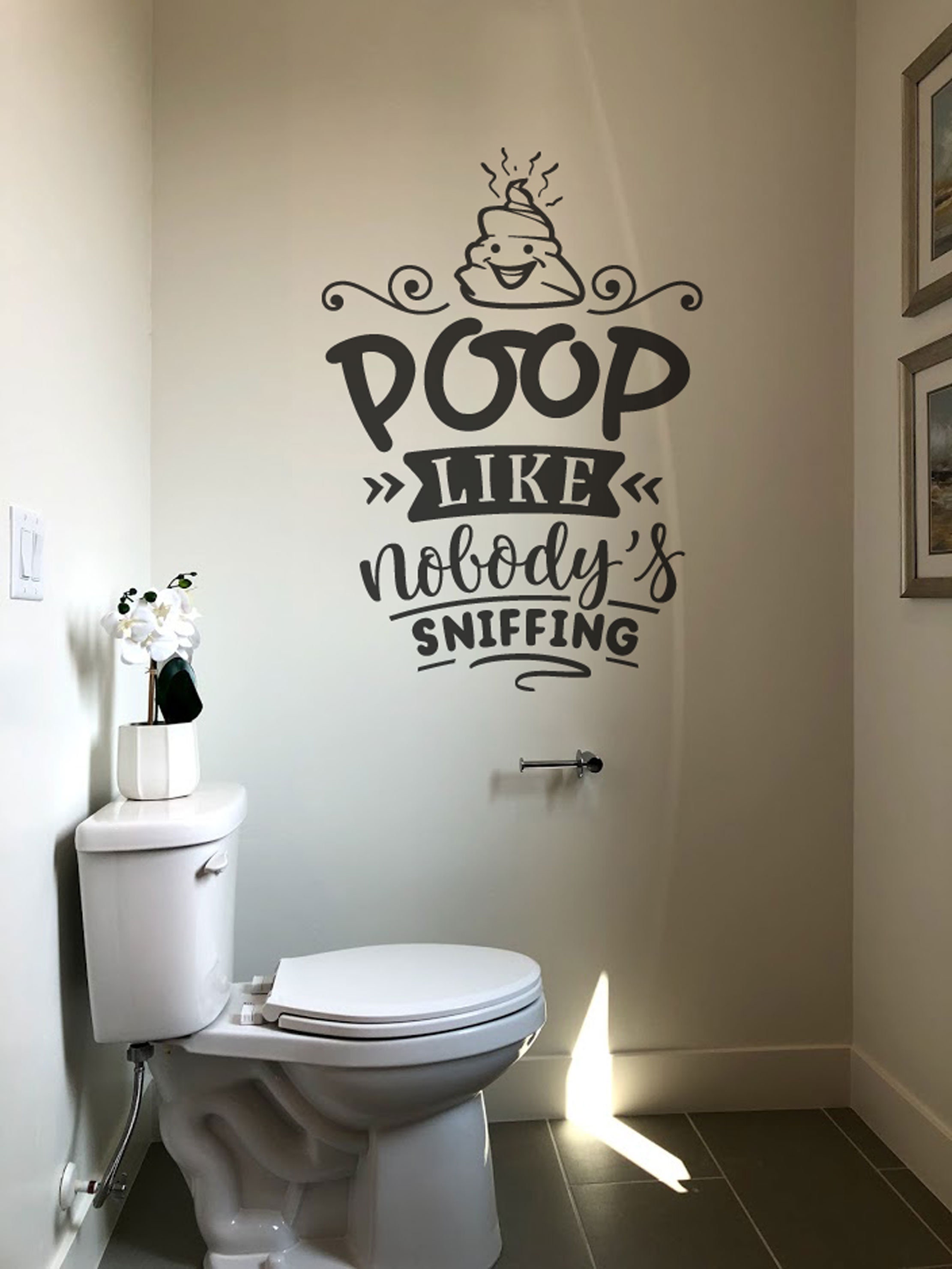 Poop Humor Bathroom Decals Decal for the Bathroom Room - Etsy