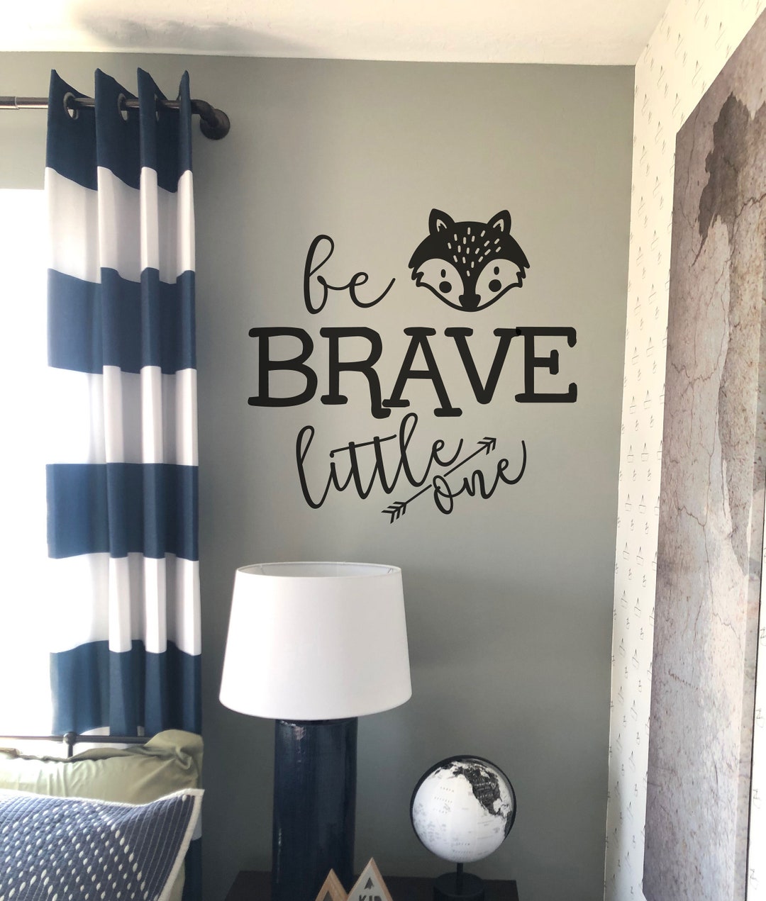 Little One Be Brave Wall Decal With Fox | Decal for Children's Room ...
