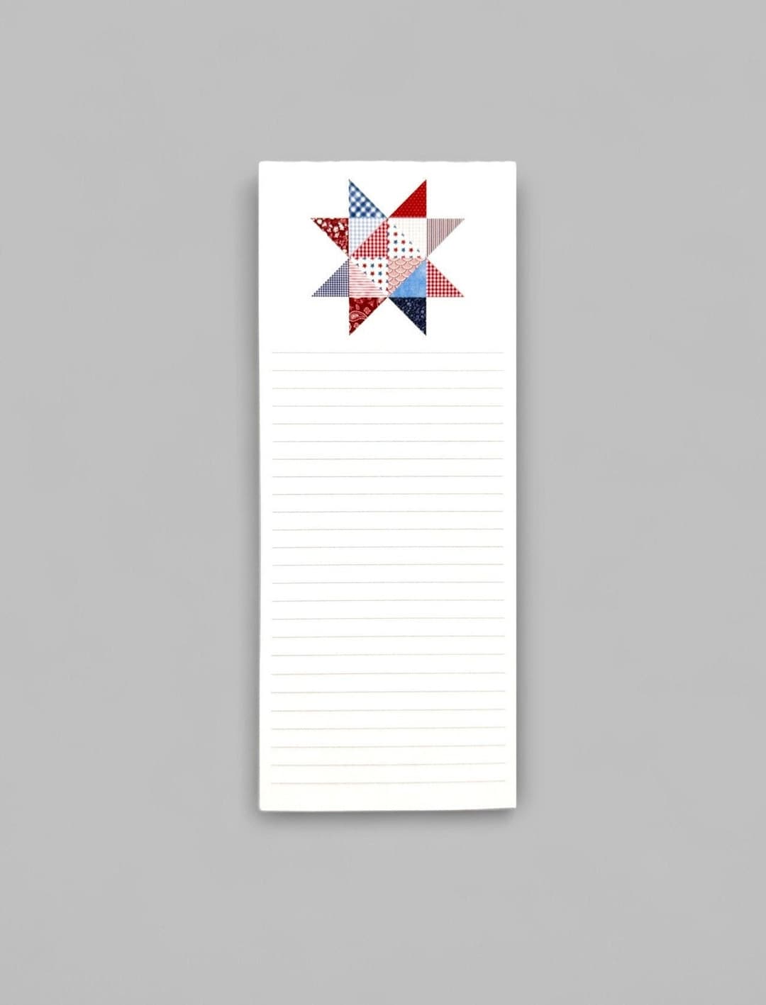 Lined Quilt Star Notepad With Magnets - Etsy