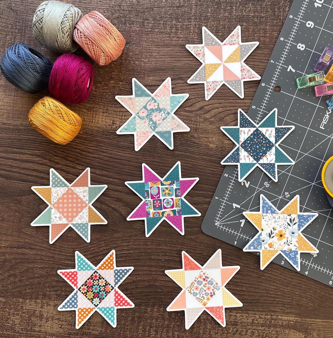 Quilter's Patchwork Quilt Star Stickers Bundle Quilt Retreat Gifts - Etsy
