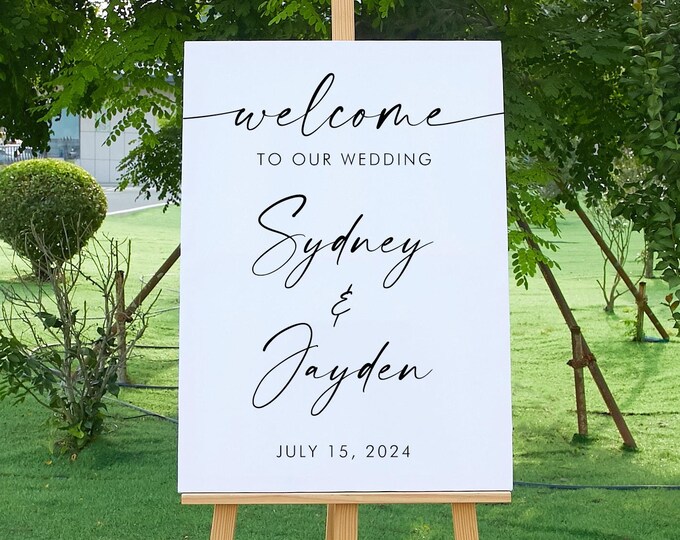 Best Watercolor Wedding Welcome Sign Different Special Custom Photo and ...