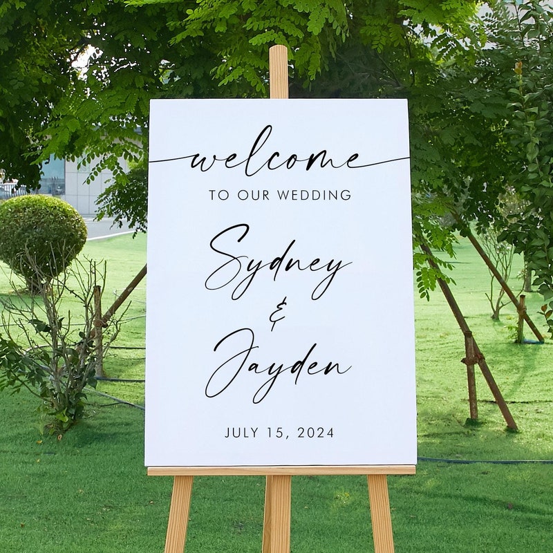 Large Welcome Wedding Sign - Etsy