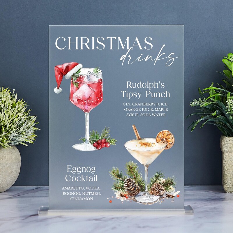Holiday Drink Signs - Etsy