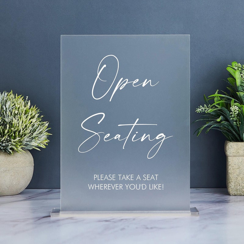 Open Seating Sign - Etsy