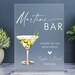 Acrylic Martini Bar Sign, Wedding Drink Sign, Wedding Bar Sign - Etsy