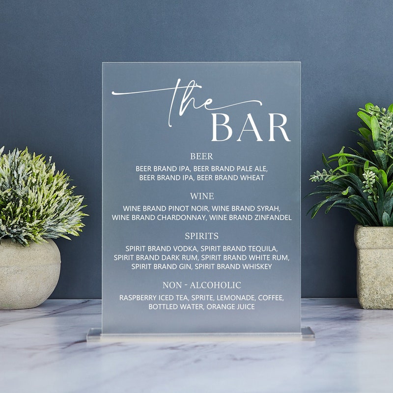 Acrylic Menus - Etsy