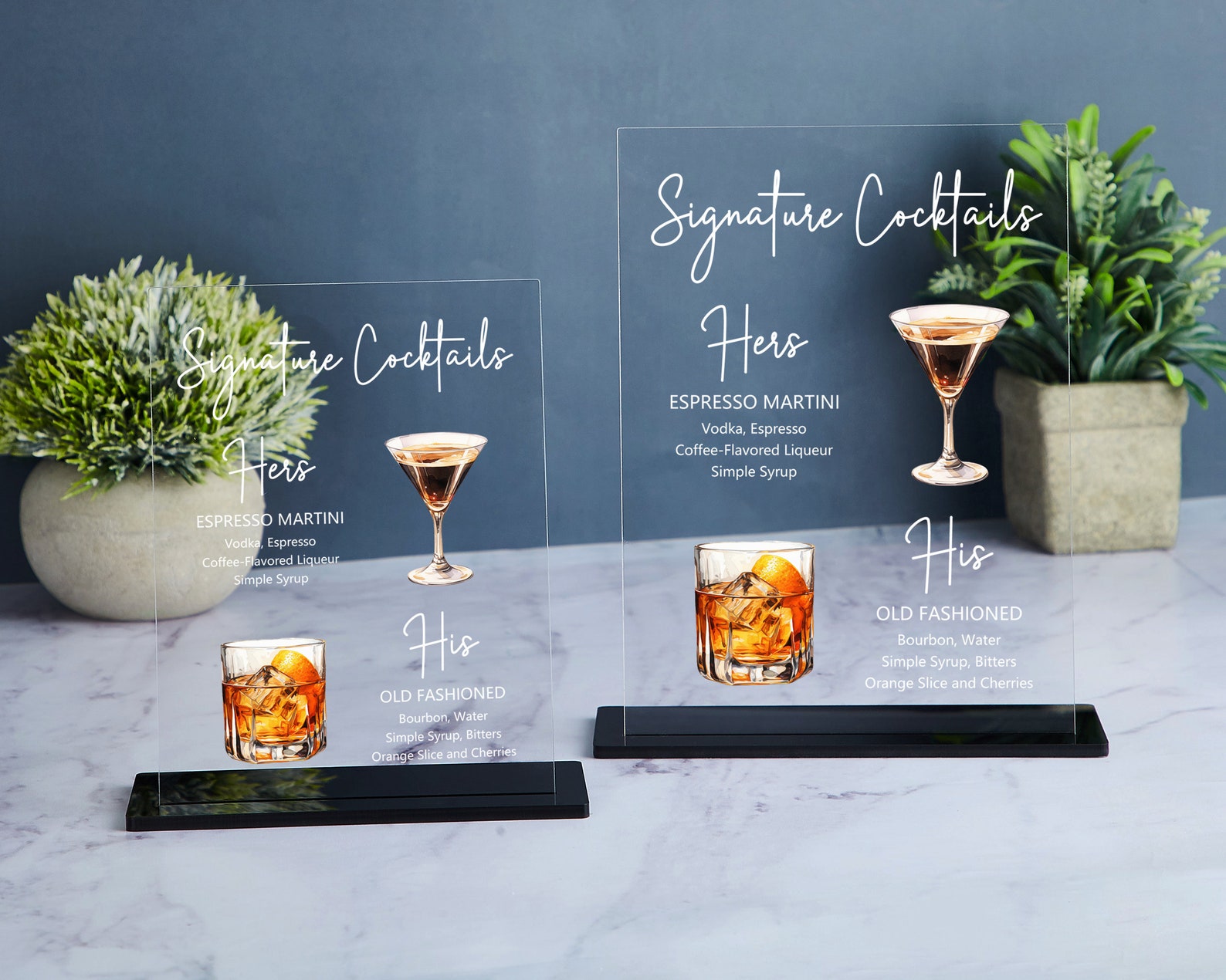 Signature Drinks Sign, Signature Cocktail Sign, Minimalist Wedding Bar ...