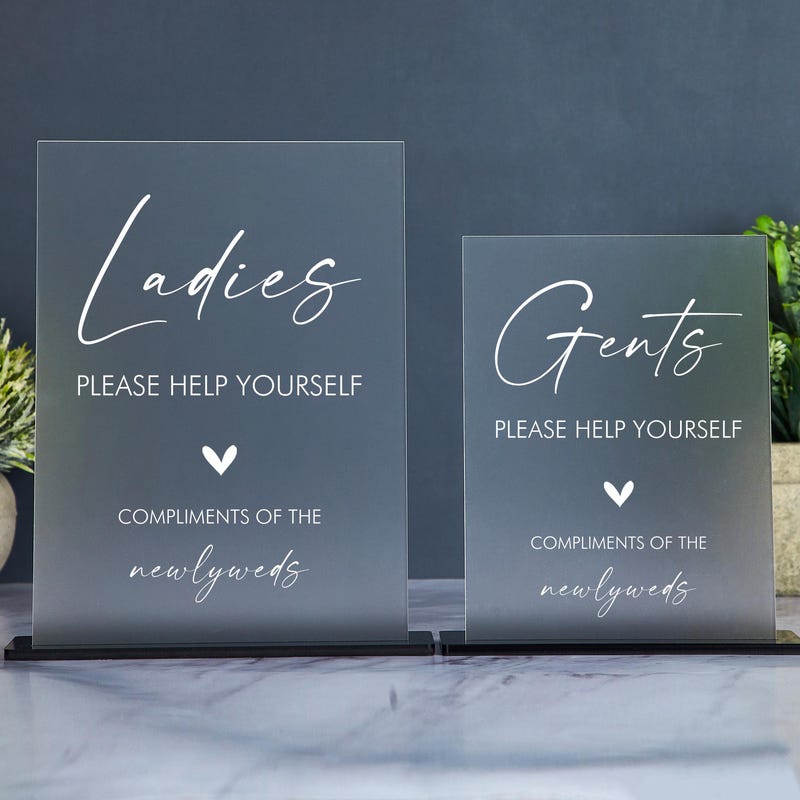 Wedding Bathroom Basket Sign - Etsy