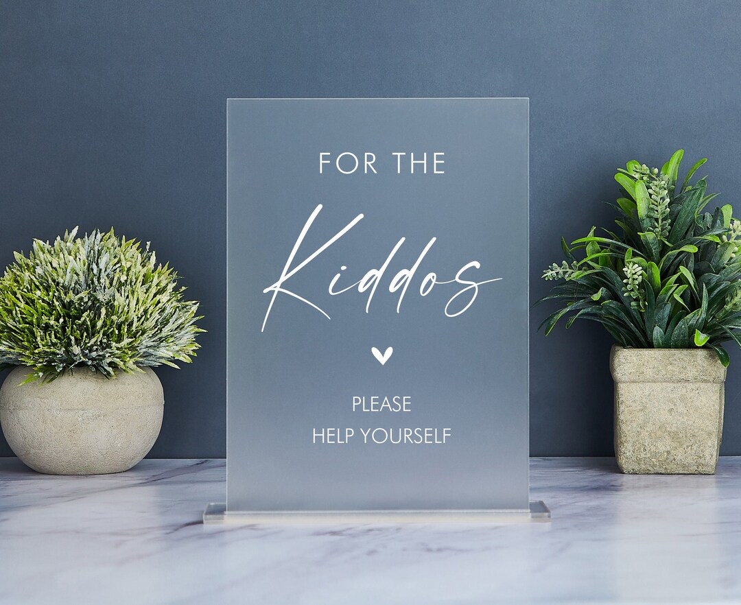 For the Kiddos Sign, Kids Wedding Activities Table Sign, Wedding Kids ...