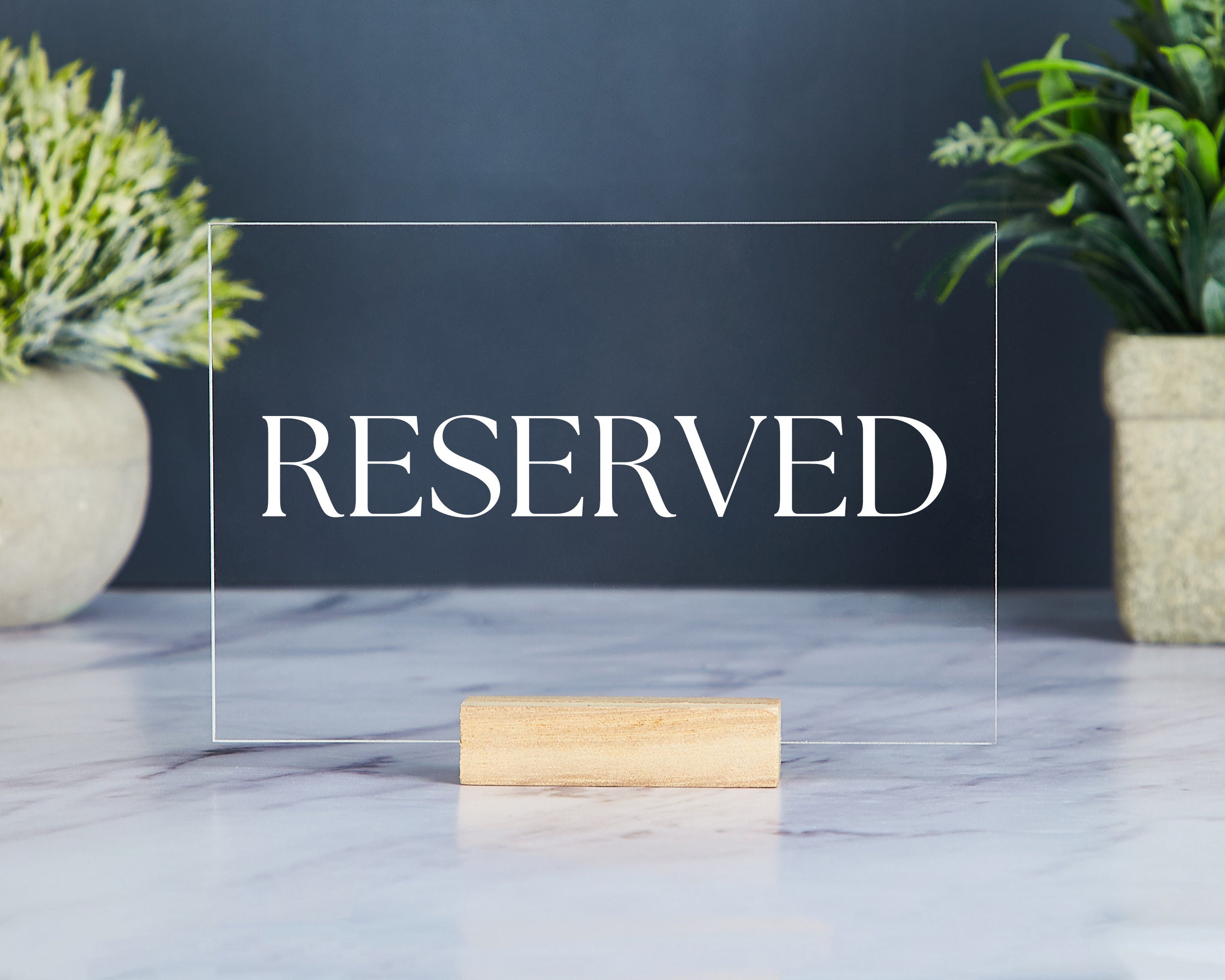 Reserved Sign Wedding, Reserved Table Sign, Acrylic Wedding Signs ...