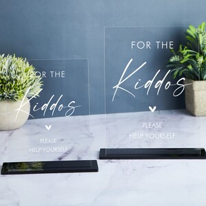 For the Kiddos Sign, Kids Wedding Activities Table Sign, Wedding Kids ...