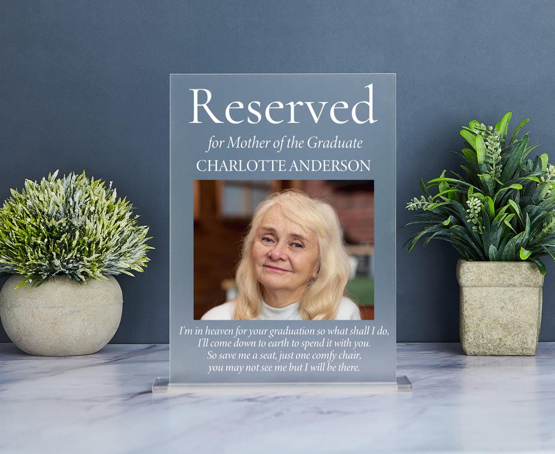 Graduation Memorial Sign for Loss of Loved One, Reserved Memorial Sign ...