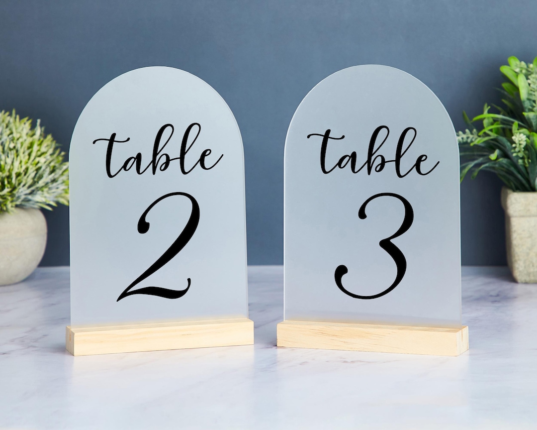 Acrylic Table Numbers, Arch Table Numbers, Wedding Table Numbers ...