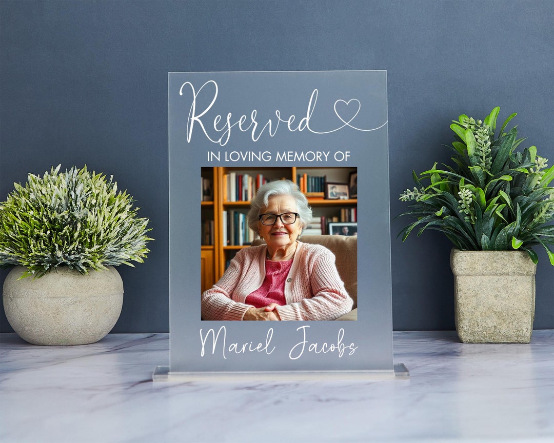 Reserved Seat Sign, Reserved Sign Wedding, Wedding Memorial Sign ...