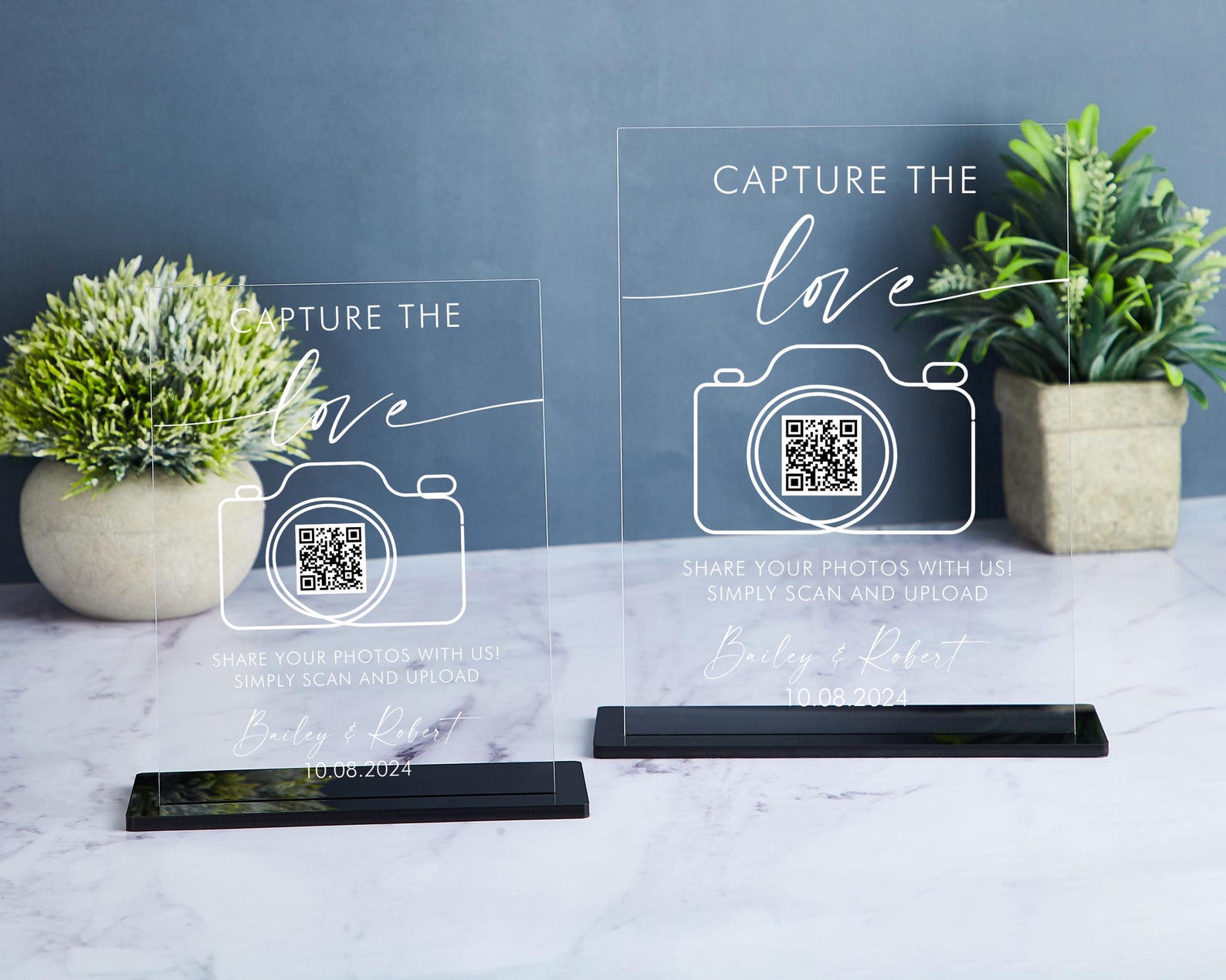 Capture the Love Wedding QR Code Sign, Wedding Photo Signs,share the ...
