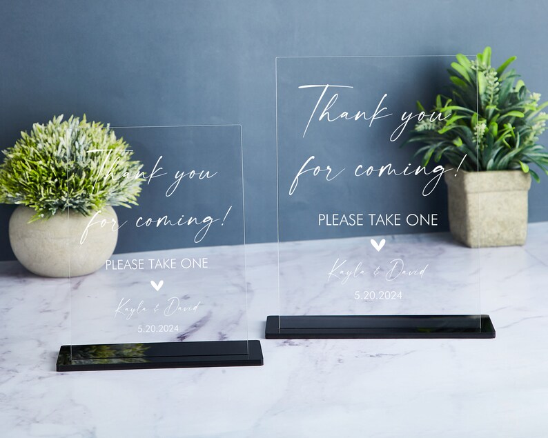 Wedding Favors Signs, Gifts Table Signs, Modern Minimalist Wedding ...