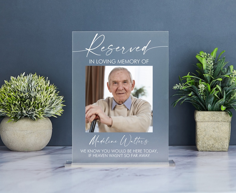 Wedding Memorial Sign,in Loving Memorial Sign,reserved Memorial Sign ...