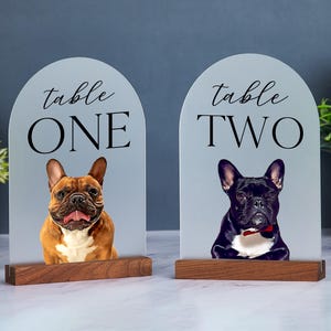 Dog Wedding Table Numbers, Custom Pet Table Numbers, Dog Wedding ...