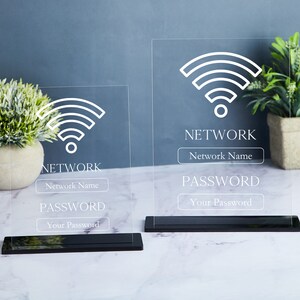 Wifi Password Sign, Personalized Wi-fi Network Sign for Guests, Custom ...