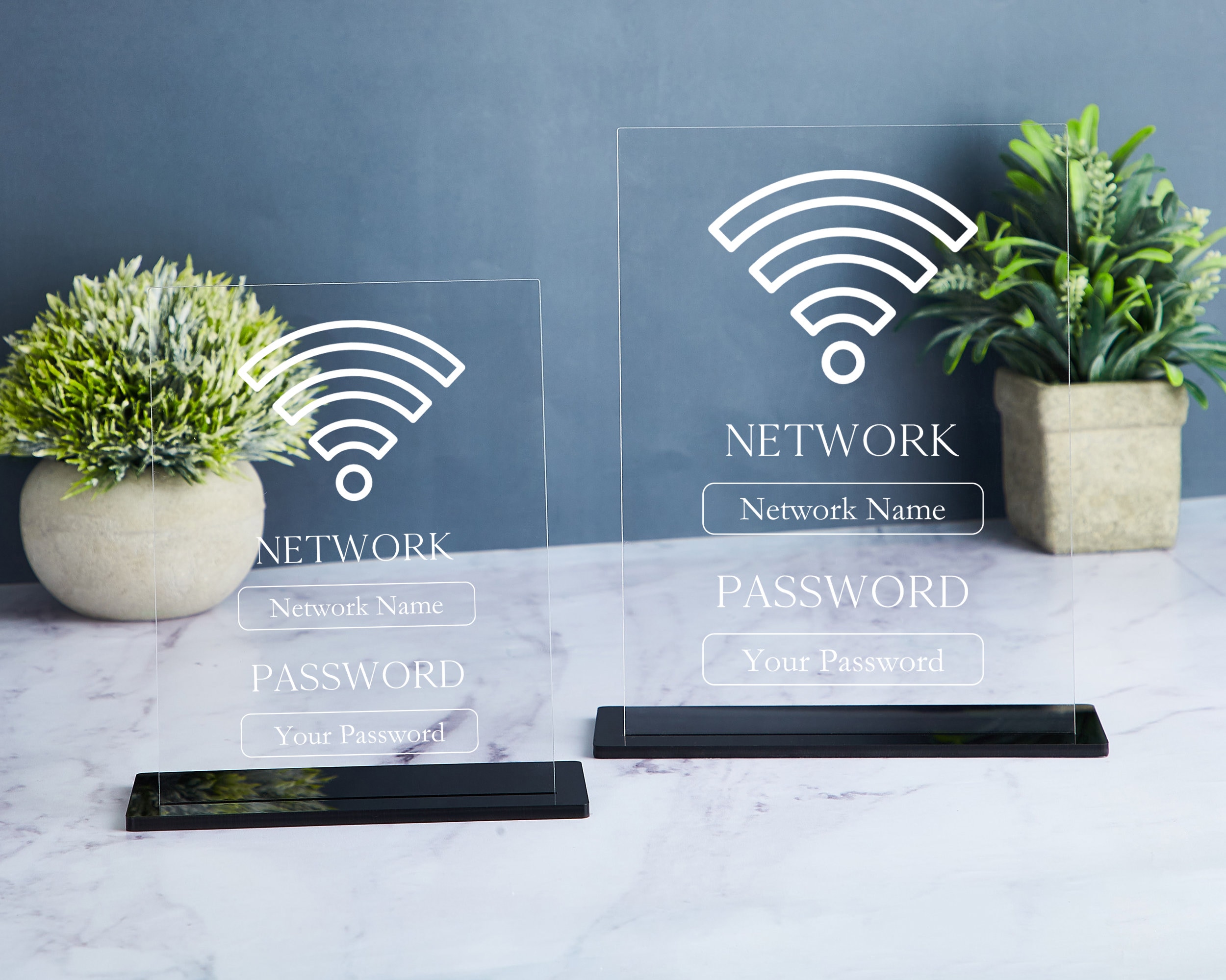 Wifi Password Sign, Personalized Wi-fi Network Sign for Guests, Custom ...