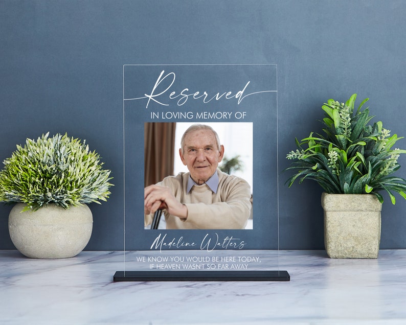 Wedding Memorial Sign,in Loving Memorial Sign,reserved Memorial Sign ...