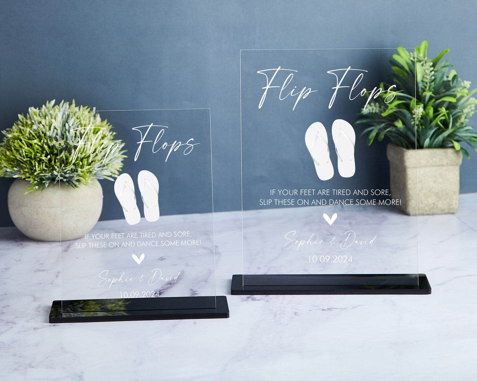 Flip Flop Sign, Minimalist Wedding Dancing Feet Sign, A Little Treat ...