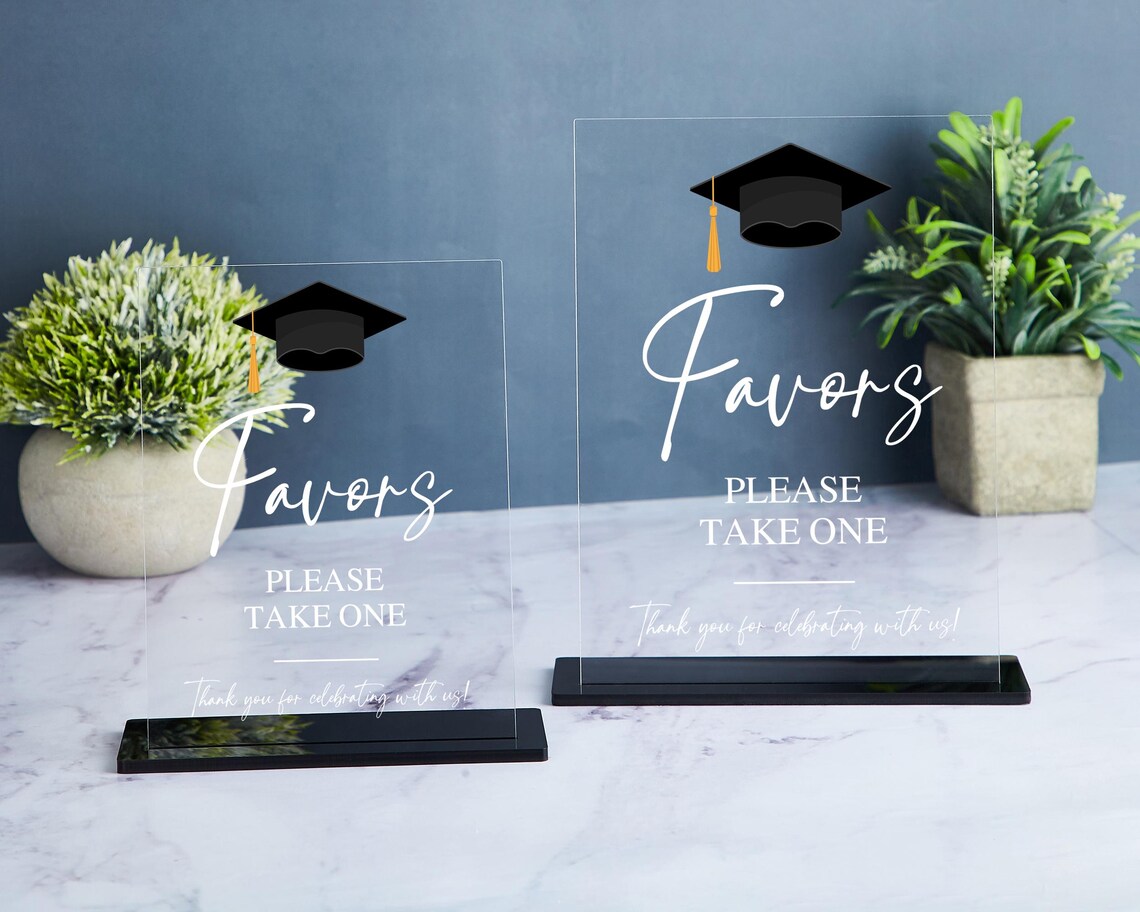 Graduation Favors Sign, Graduation Party Favors Sign, Please Take a ...