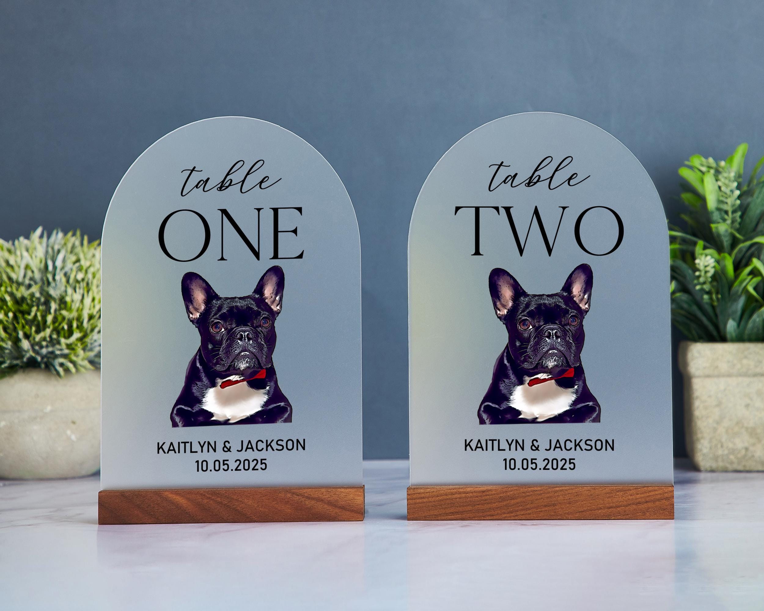 Dog Wedding Table Numbers, Custom Pet Table Numbers, Dog Wedding ...