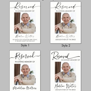 Reserved Memorial Sign,personalized Memorial Acrylic Plaque,sympathy ...