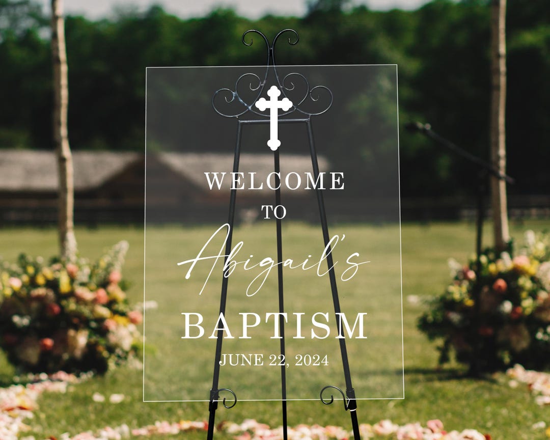 Acrylic Baptism Welcome Sign, Welcome to the Baptism Sign, Christening ...