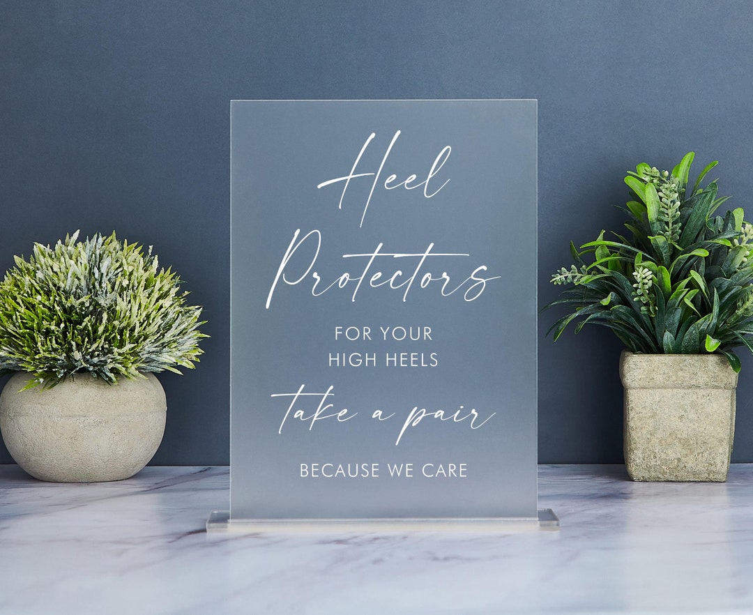 Wedding Heel Protectors Sign, Wedding High Heels Sign, Outdoor Wedding ...