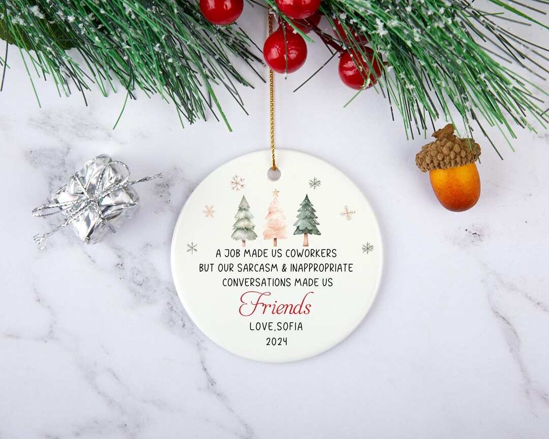 Coworker Christmas Ornament, Coworker Christmas Gift, Personalized ... Coworker Christmas Ornament, Coworker Christmas Gift, Personalized ...
