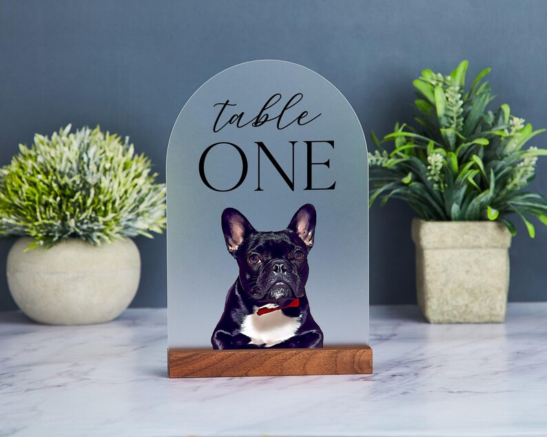 Dog Wedding Table Numbers, Custom Pet Table Numbers, Dog Wedding ...