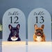 Dog Wedding Table Numbers, Custom Pet Table Numbers, Dog Wedding ...